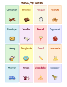 Free N Sound Articulation Words Flashcards for Speech Therapy | AutisticHub