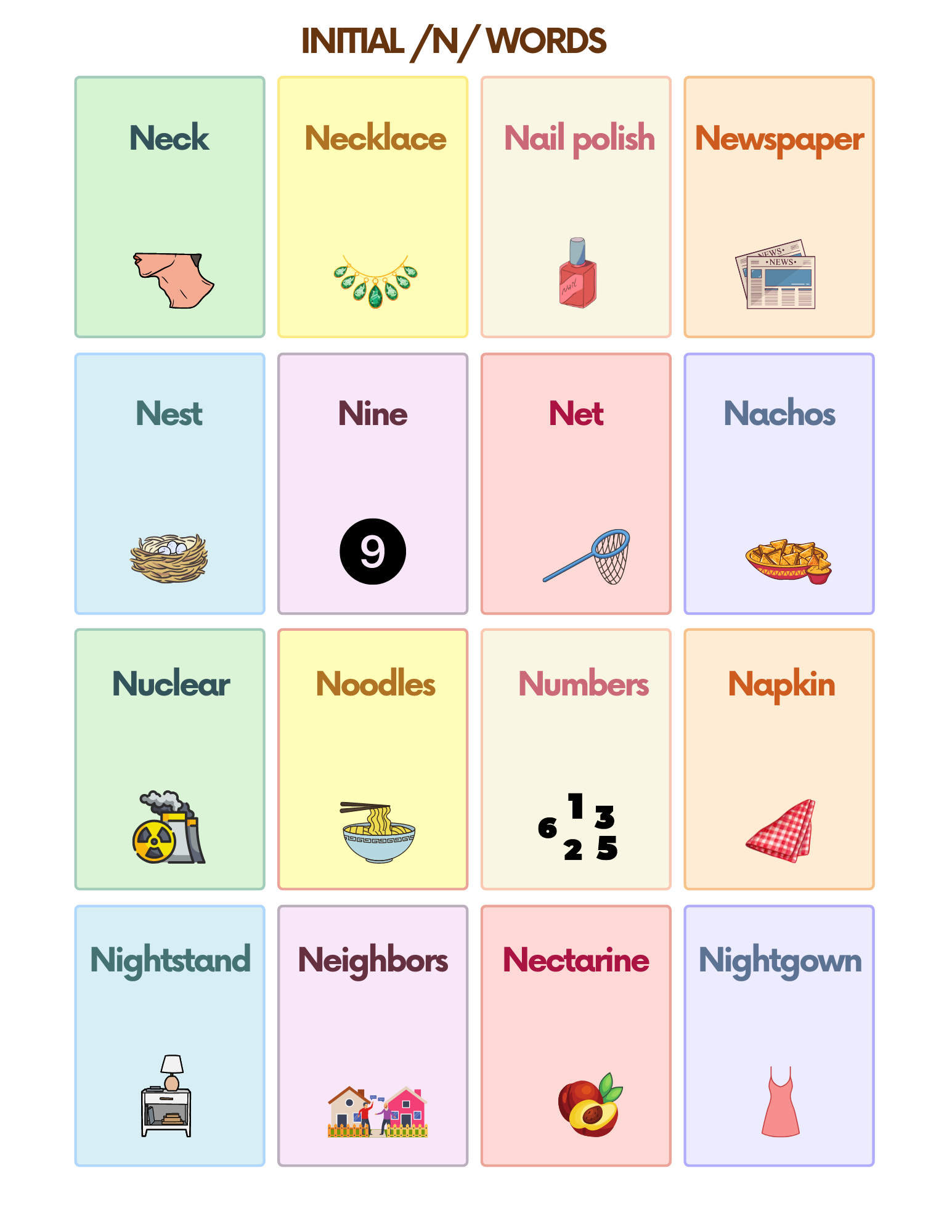 Free Autism and Speech Therapy Printable Flashcards | AutisticHub