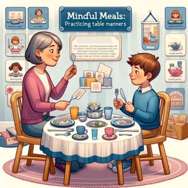 Table Manners Social Skill Activity Worksheet | AutisticHub